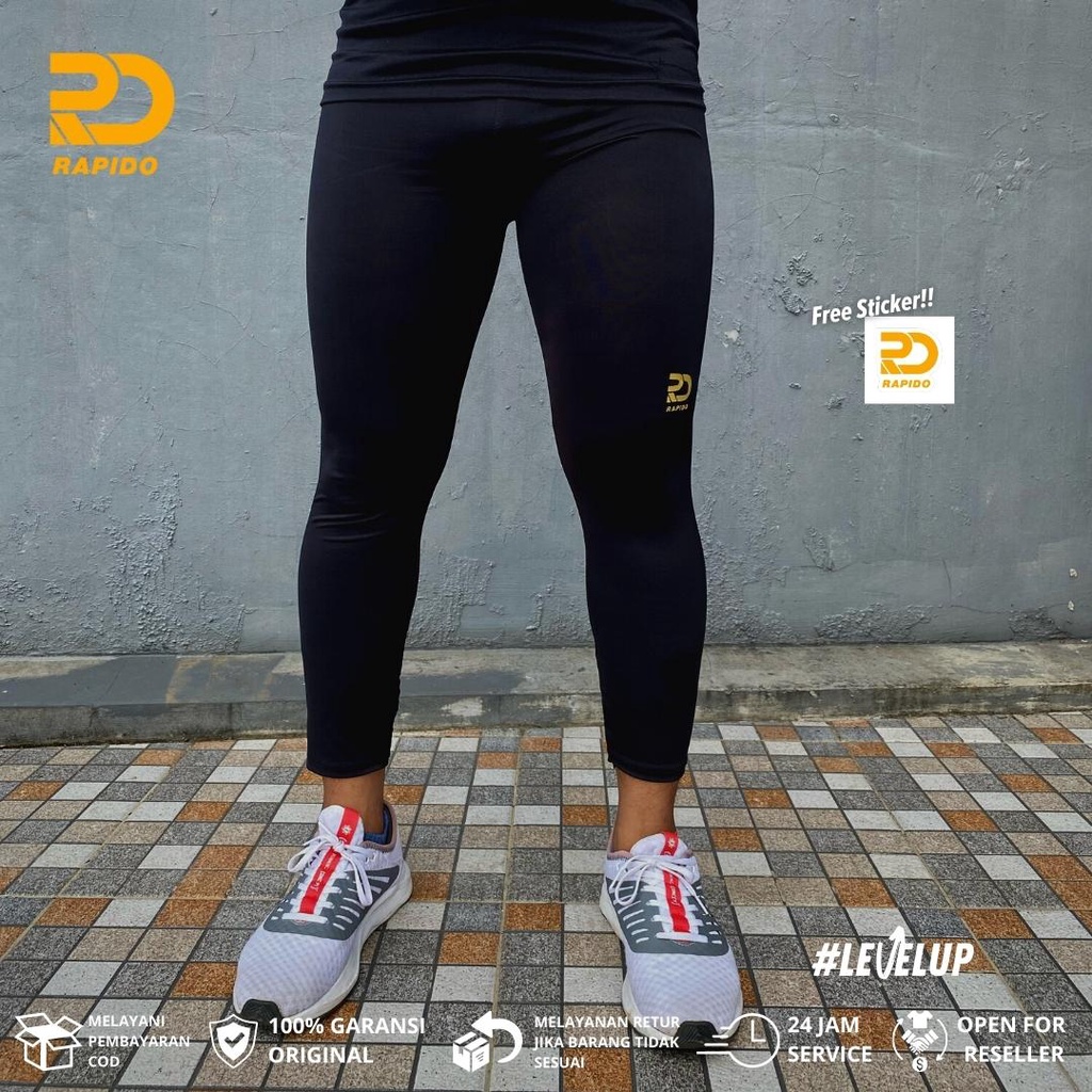Jual Rapido Baselayer Celana Legging Panjang Strech Spandex Dalaman ...