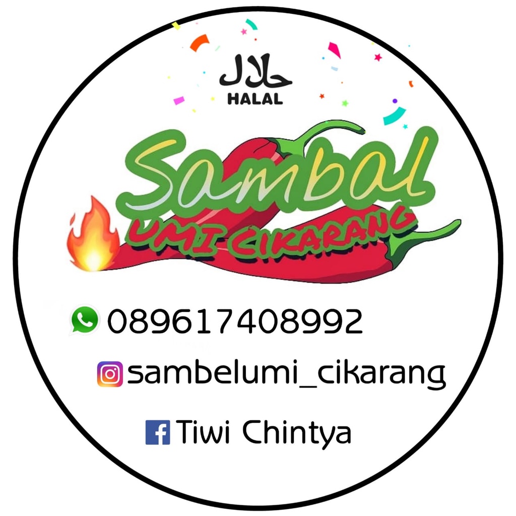 Jual (MINIMAL ORDER 100 PCS) STIKER PRODUK KEMASAN SAMBAL / MAKAN ...