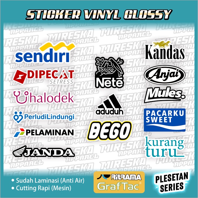Jual Terbaru!! Stiker Viral Glossy Terlaris Aesthetic PLESETAN Series ...