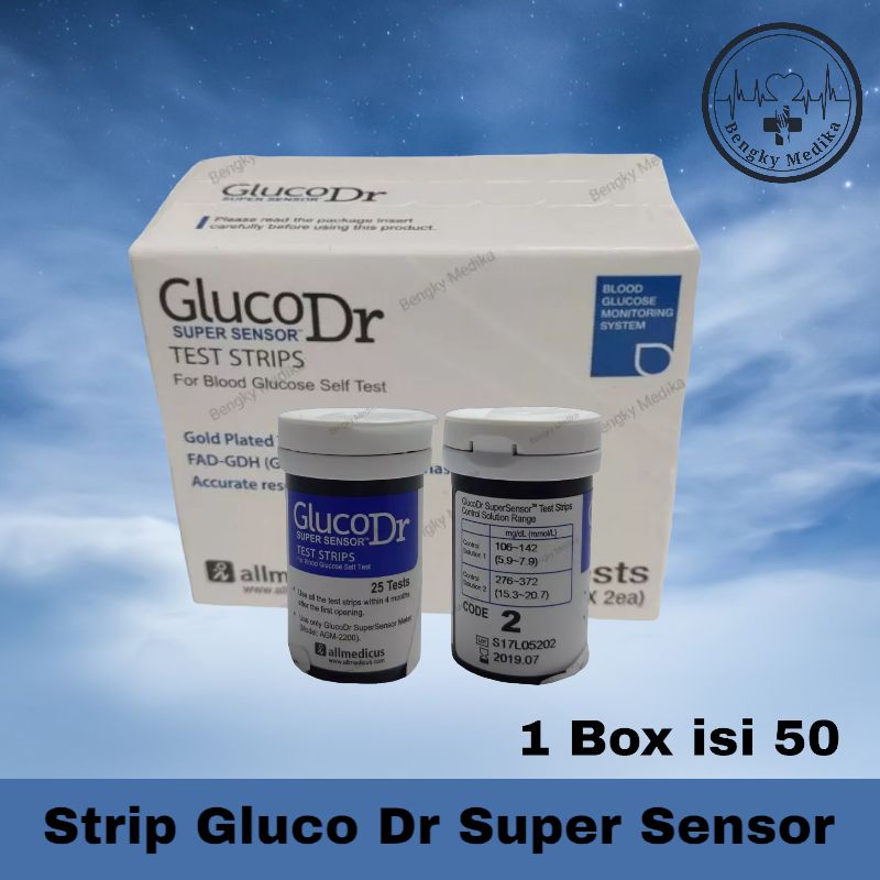 Jual Strip Gluco Dr Super Sensor Strip Super Sensor Gula Super Sensor ...
