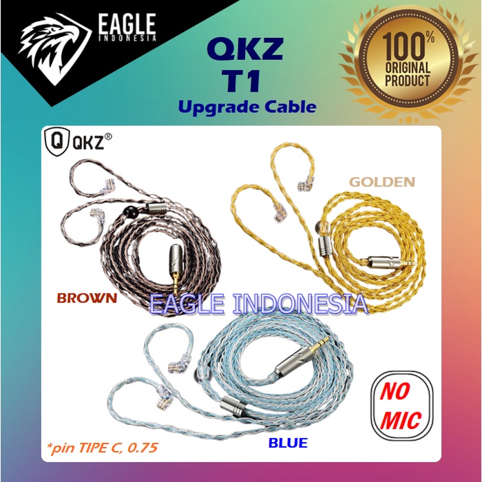 Jual QKZ T1 Kabel Upgrade 200 Cores 8 Strand Qdc for KZ QKZ TRN - NON MIC | Shopee Indonesia