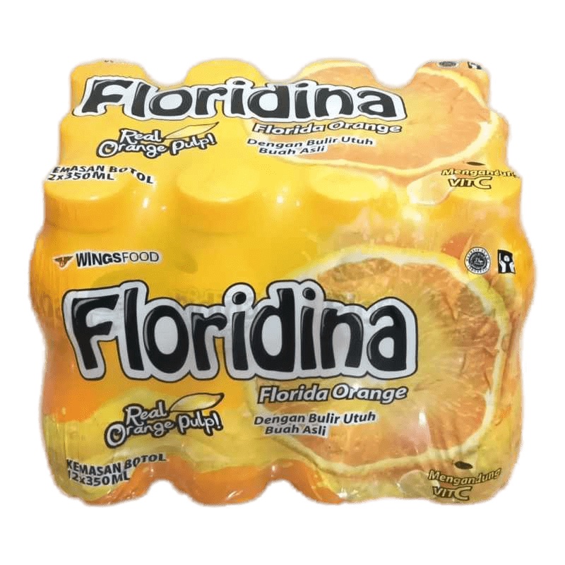 Jual FLORIDINA KARTON ISI 12 x 350ml REAL ORANGE PULP BULIR BUAH ASLI ...