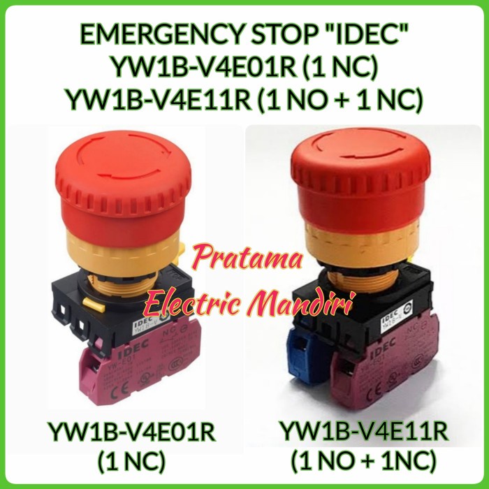 Jual Best Seller Idec Emergency Stop Push Button Yw1B-V4E01R Merah ...