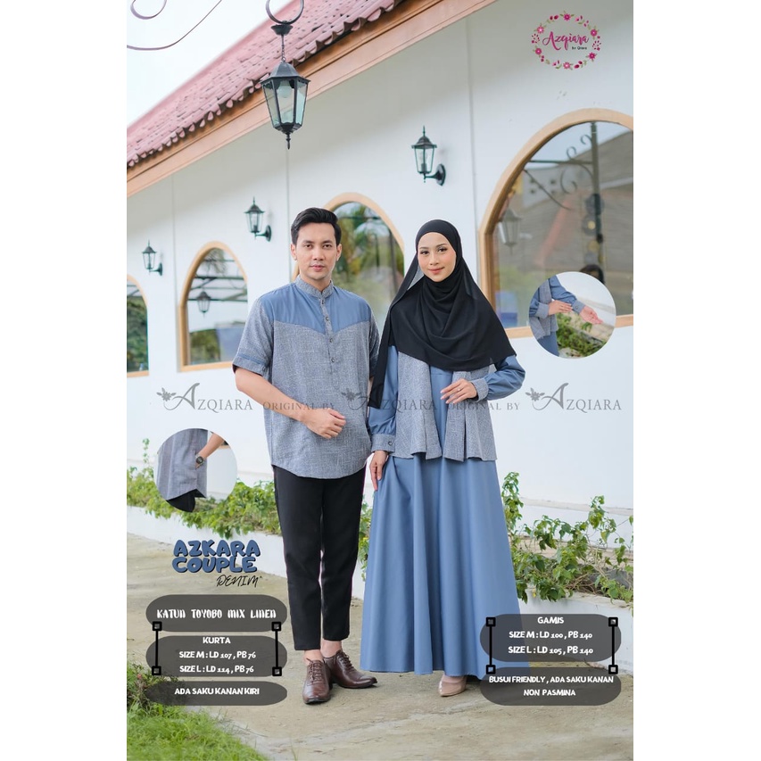 Jual Azkara Couple Mom Dan Ayah Gamis Muslim Original Produk By Azqiara ...
