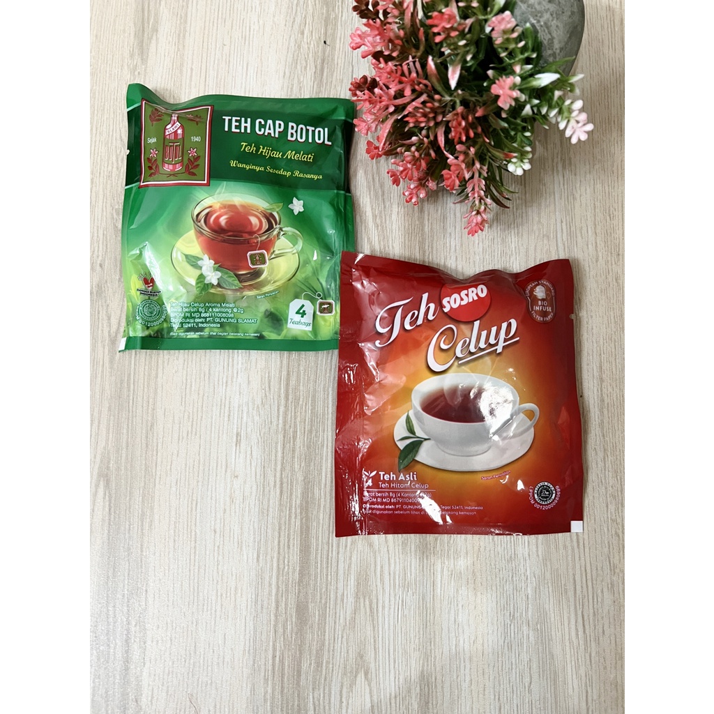 Jual Teh Celup Sachet Isi 4 Kantong (Teh Cap Botol/Teh Sosro) | Shopee ...