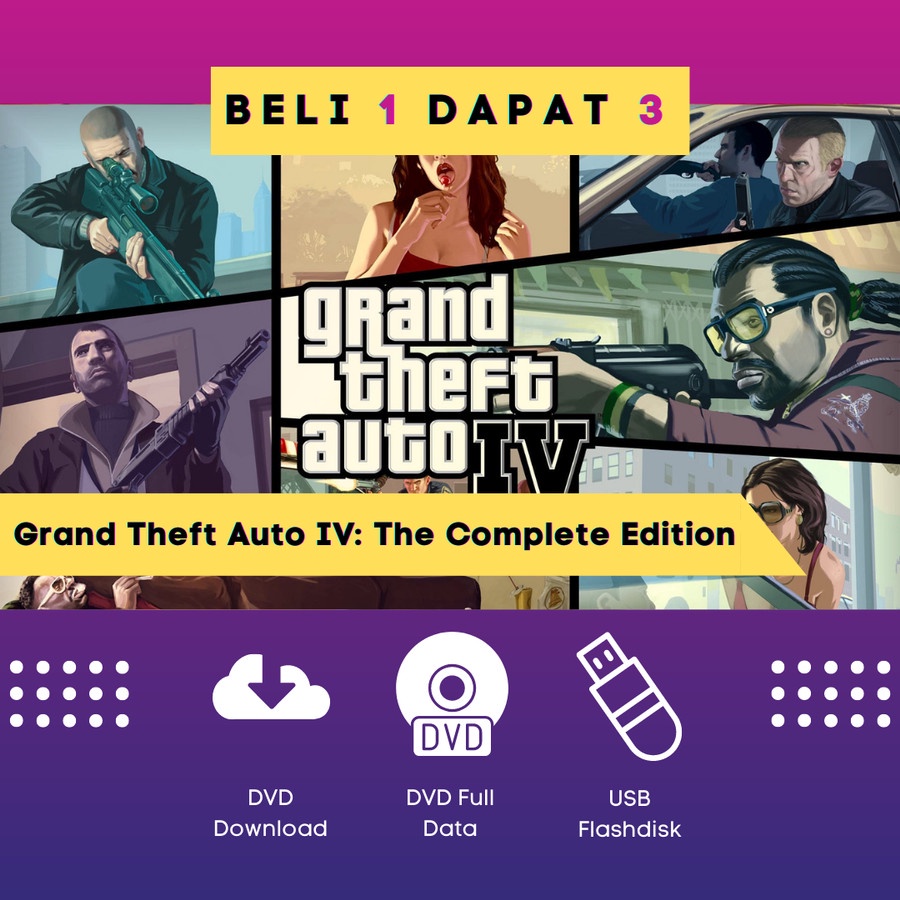 Jual Grand Theft Auto IV GTA 4: The Complete Edition | Game PC Original | Shopee Indonesia