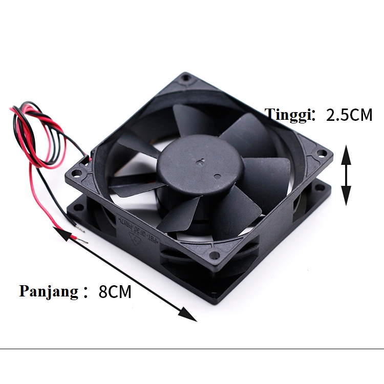 Jual Kipas 8x8cm 8cm 8 CM 12v DC Brushless Cooling Fan Angin Exhaust ...