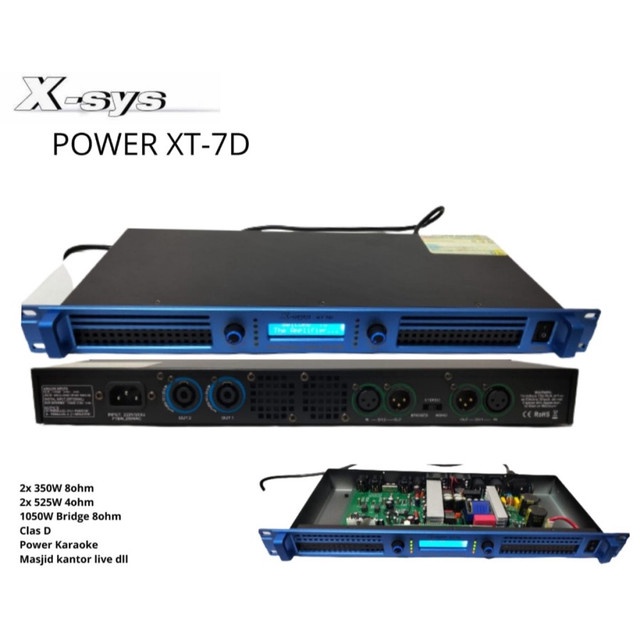 Jual Power Amplifier XSYS XT7D / XT-7 D 2 Channel Class D Original ...