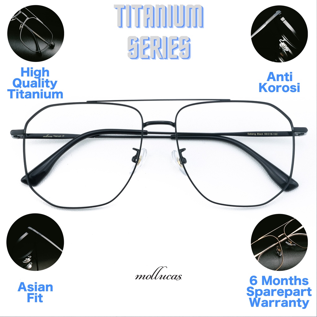 Jual Mollucas - Titanium Series - Sabang Black - Gratis Lensa Minus ...