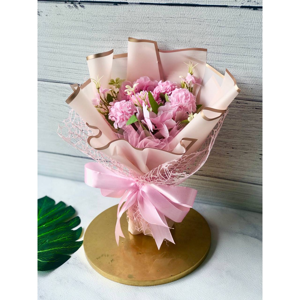 Jual Buket Bunga kado ultah cewek buket bunga mini ukuran 20 x 25 ...