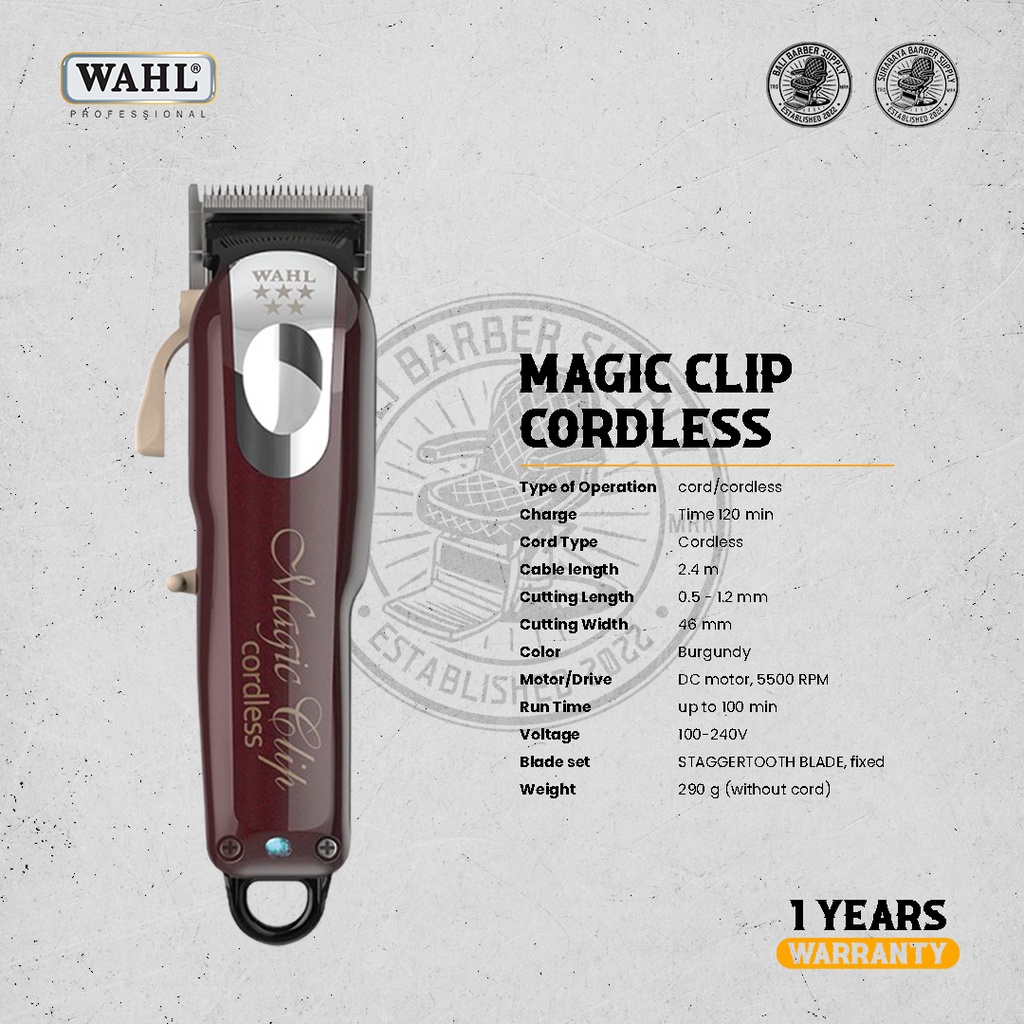 Jual Wahl Magic Clip Cordless Hair Clipper 5 Star Series Alat Cukur ...