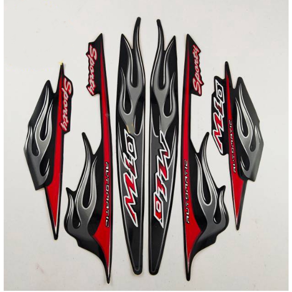 Jual STIKER STRIPING YAMAHA MIO SPORTY 2006 MOTIF API LIS LES BODY MIO ...