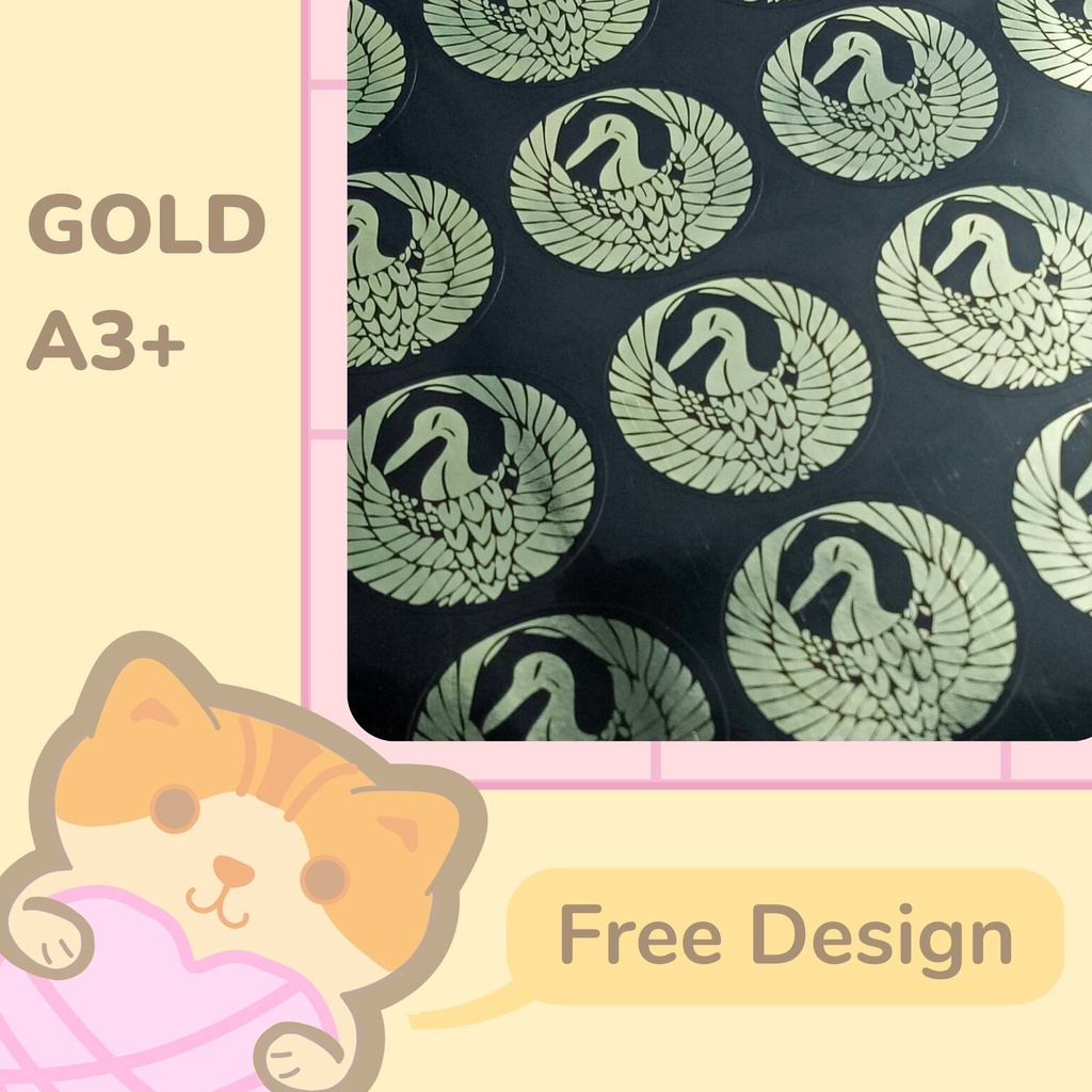 Jual Stiker Gold A3+ untuk Hiasan & Koleksi - DESAIN BEBAS & FREE ...