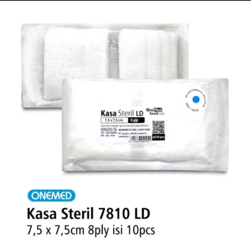 Jual kasa steril 7810LD onemed 7,5 x 7,5 cm isi 10 lembar, perban ...