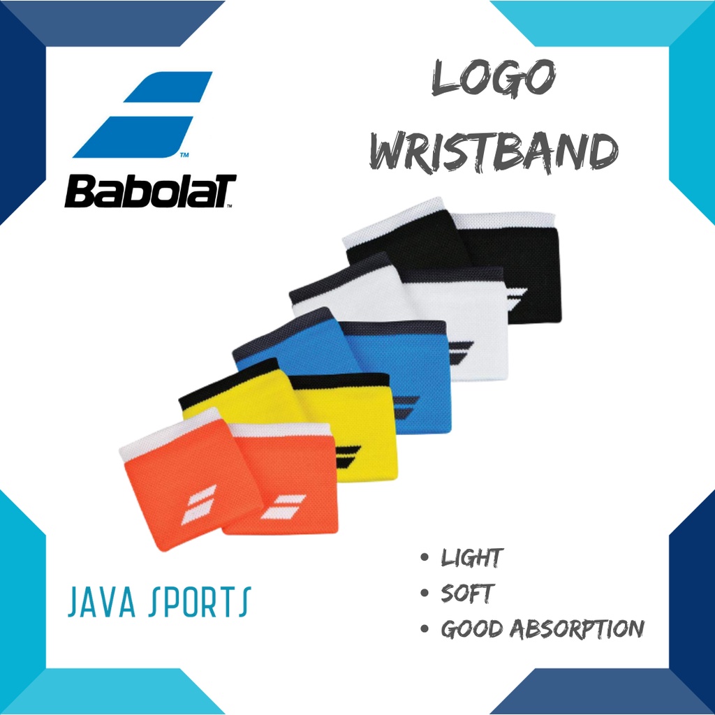 Jual Wristband Babolat Logo Deker Tangan isi 2 Original | Shopee Indonesia
