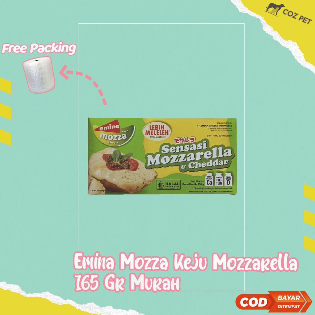 Jual EMINA Block Cheese Mozza 165gr Keju Mozzarella Cheddar | Shopee ...