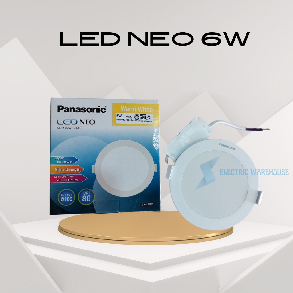 Jual PANASONIC LAMPU DOWNLIGHT LED BULAT NEO 6 W PUTIH KUNING INBOW IB | Shopee Indonesia