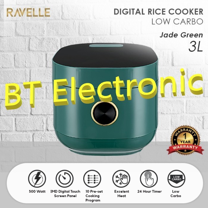 Jual Rice Cooker RAVELLE RCR-3LS / magic com digital low carbo low ...