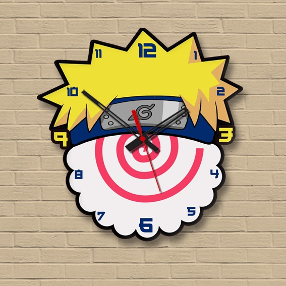 Jual Jam Dinding Karakter Naruto Chibi Boruto Sharingan Ninr tail ...