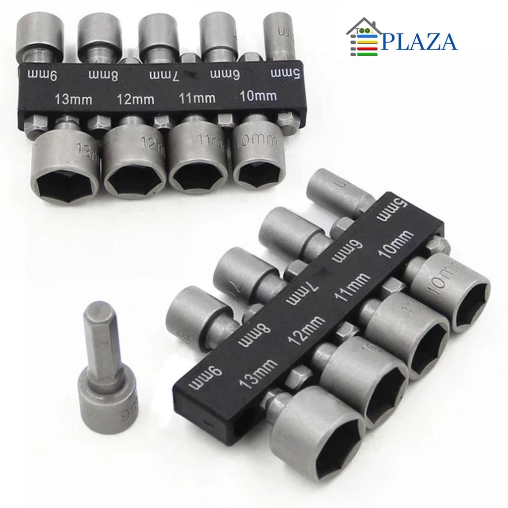 Jual ADAPTER HEX SOCKET MAGNETIC SET 1/4 INCH 6.35 6 - 13 MM MATA OBENG ...