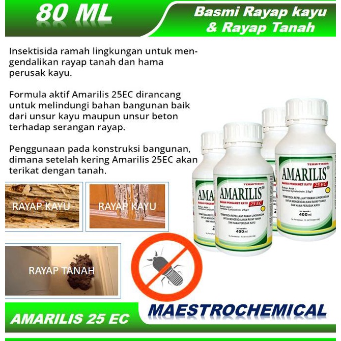 Jual basmi rayap kayu dan bangunan AMARILIS @80 ML | Shopee Indonesia