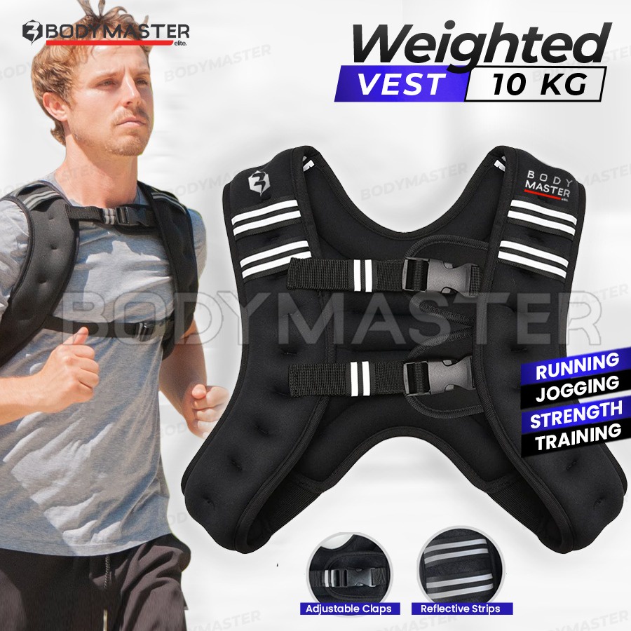 Jual BODYMASTER Weighted Vest 10KG BM-E232 Rompi pemberat beban 10 KG ...