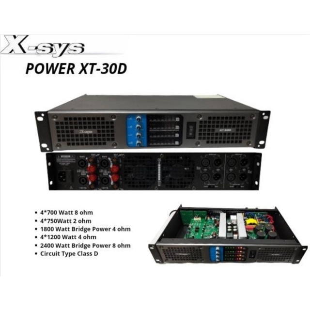 Jual Power Amplifier XSYS XT30D / XT-30 D 4 Channel Class D Original ...