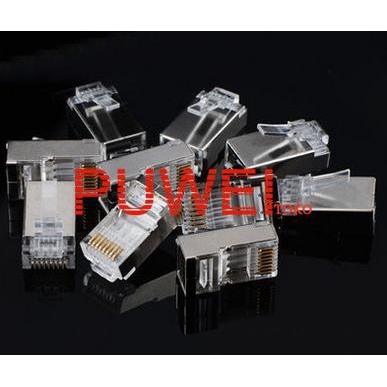 Jual Konektor RJ45 Metal Shielded Ethernet Network Connector steker ...
