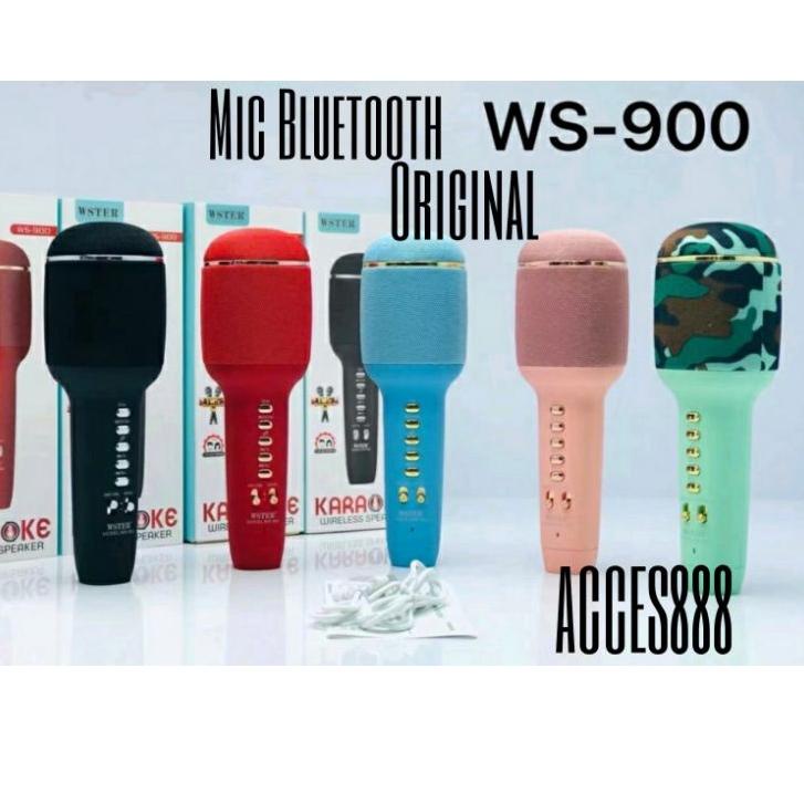 Jual Mic Bluetooth Karaoke WS-900 Microphone Karaoke Bluetooth Wster WS 900 Original ♢ | Shopee ...