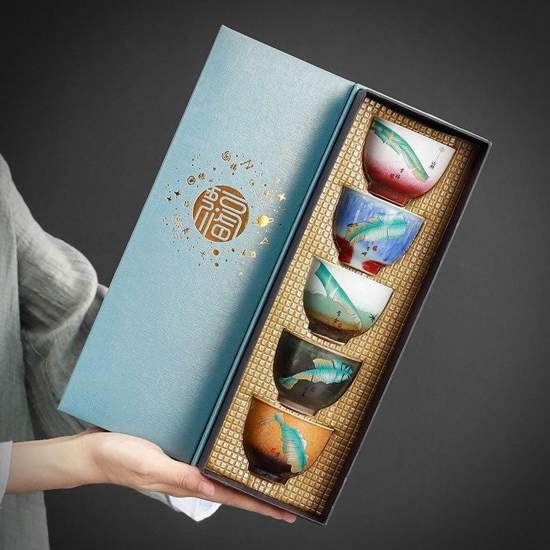Jual Lunar Chinese Tea Cup / Set Gift Box / Gelas Tea Pai / Chinese ...