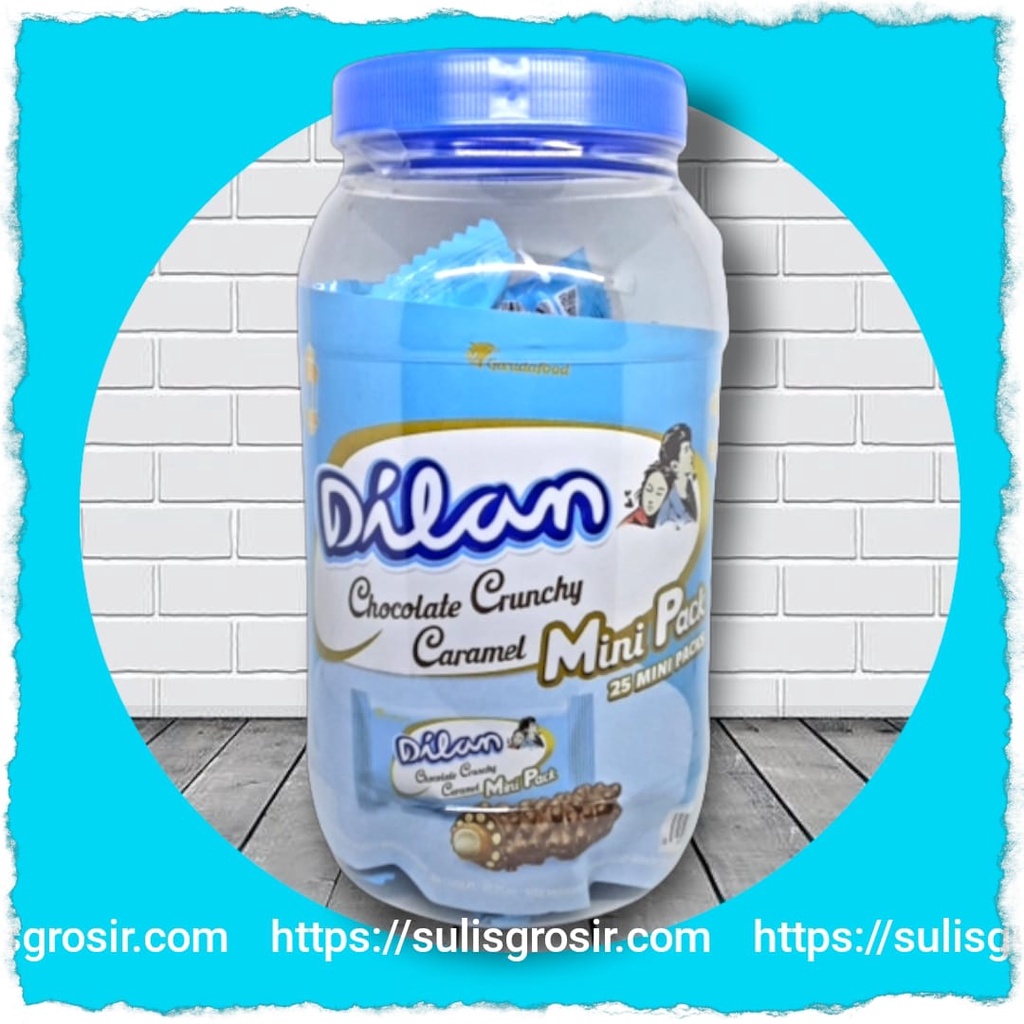Jual Dilan Mini Pack Wafer Chocolate Crunhy Caramel Per Toples Isi 25 ...
