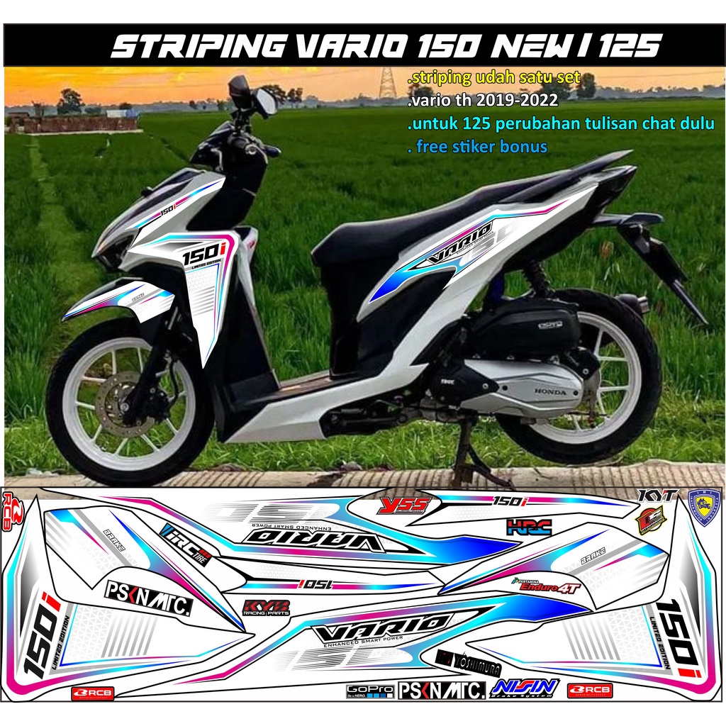 Jual COD STRIPING VARIO NEW 150 VARIASI /STRIPING HONDA VARIO 150 LIS VARIAN | Shopee Indonesia