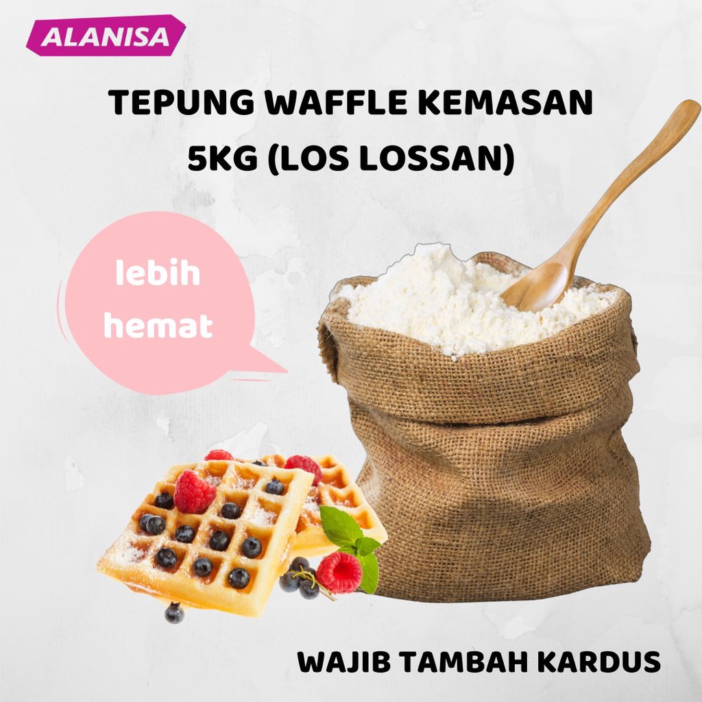 Jual HEMAT!! TEPUNG WAFFLE KEMASAN 5KG (LOSS LOSSAN) | Shopee Indonesia