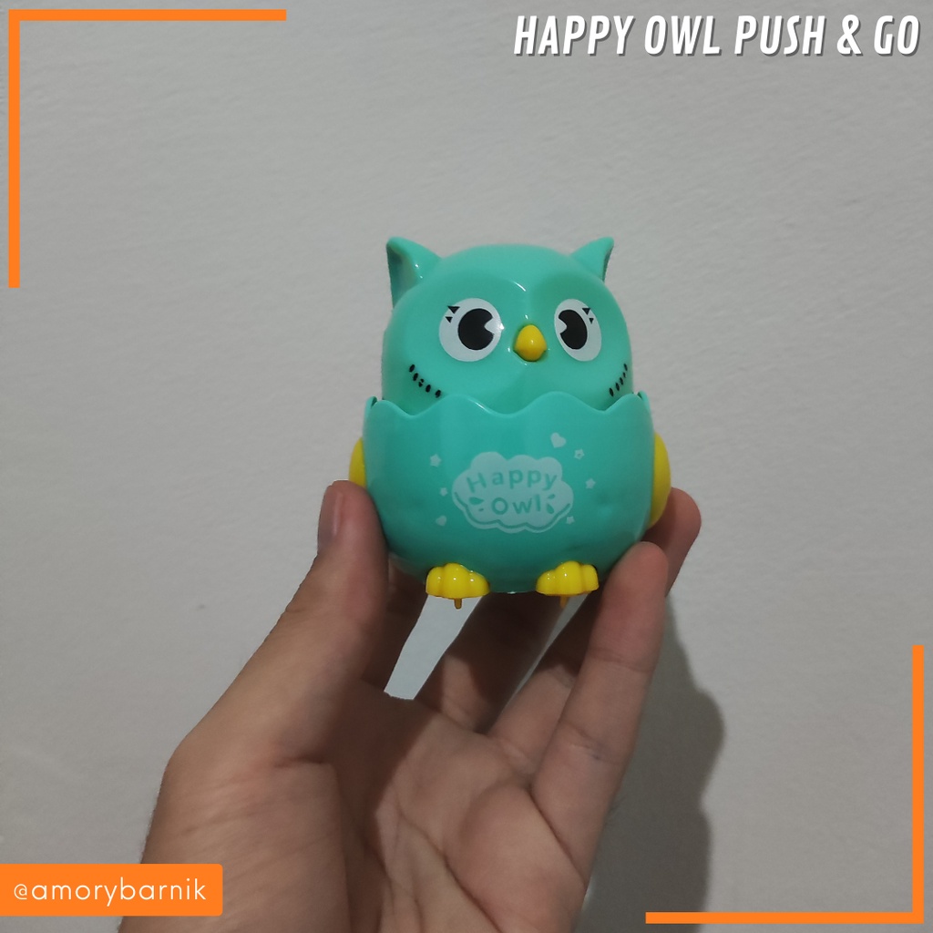 Jual Mainan Anak Anak Happy Owl Tekan Tahan Bergerak Tanpa Baterai ...