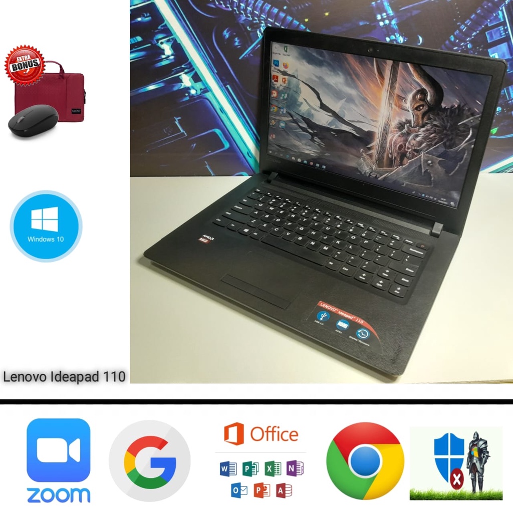 Jual Laptop Lenovo Ideapad 110 AMD A9 Ram 4GB SSD 256GB VGA Radeon ...