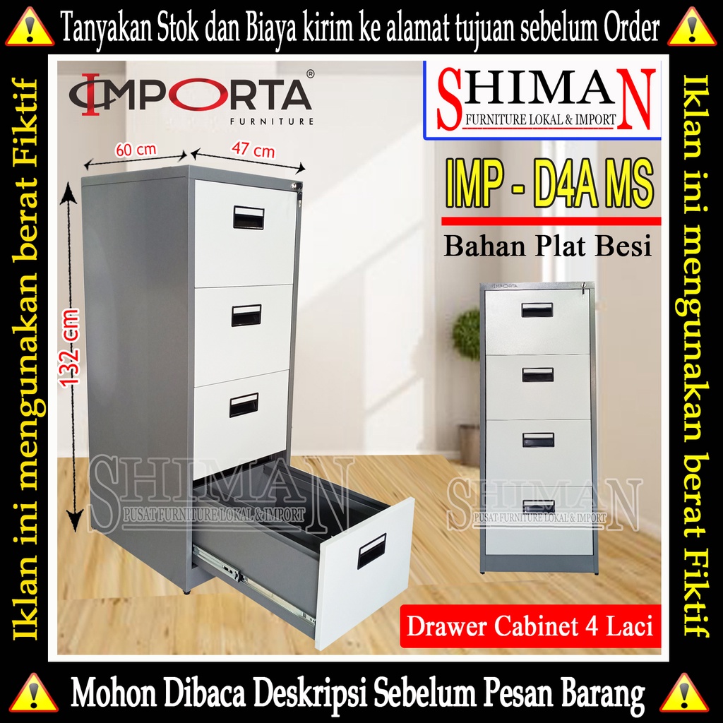 Jual Lemari Drawer Besi 4 Laci IMP D4A MS IMPORTA | Lemari Cabinet ...