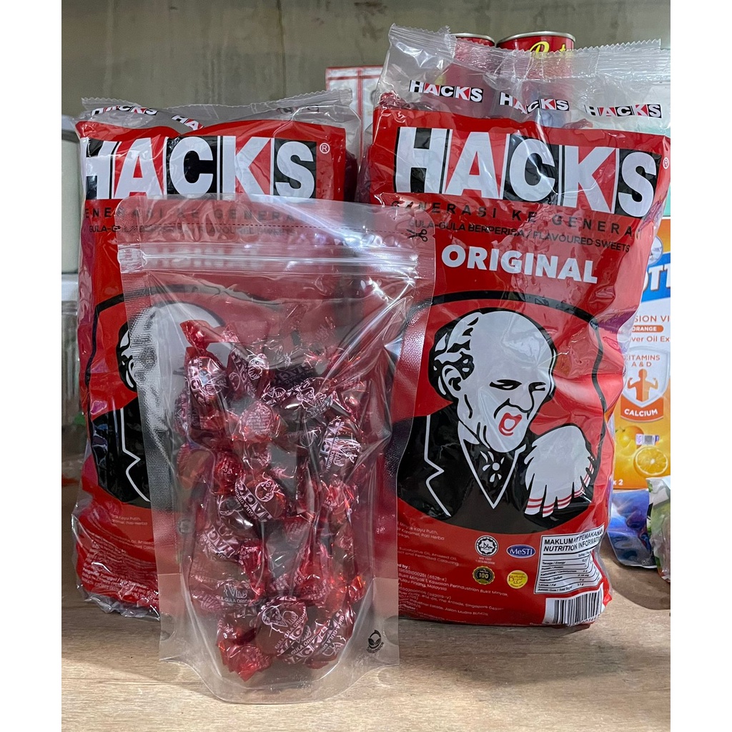 Jual Permen Hacks Original 100gr dan 250gr /Gula-gula Hacks 100gr dan ...
