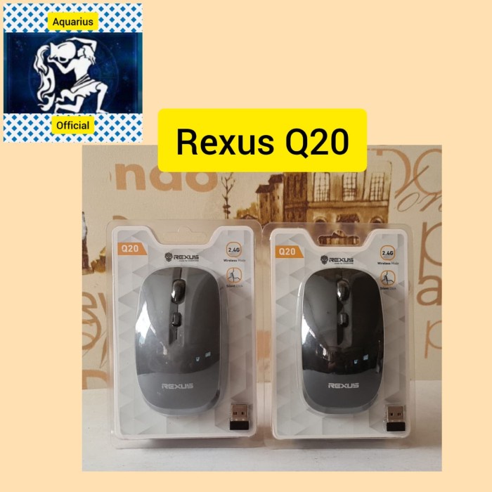 Jual REXUS Q20 MOUSE WIRELESS OFFICE SILENT CLICK | Shopee Indonesia