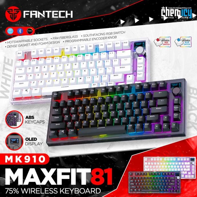 Jual Fantech MAXFIT81 Wireless 75% ABS Keycaps Mechanical Gaming ...