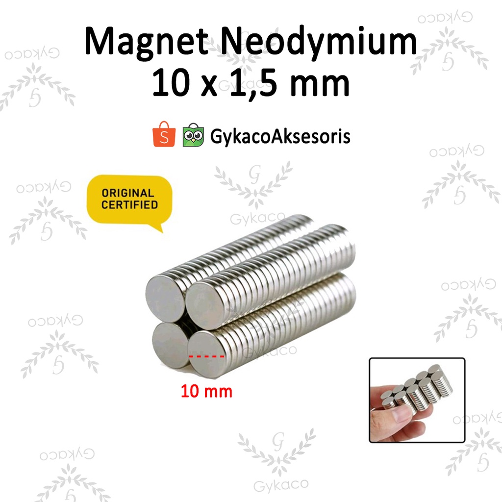 Jual Asesoris Tas MAGNET NEODYMIUM TANEM 10 x 1.5 mm (KECIL & KUAT ...