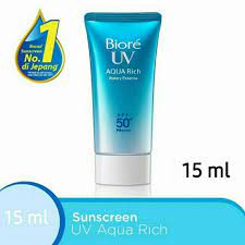 Jual Biore UV Aqua Rich Watery Essence Sunscreen Skin Care SPF 50 PA++++ 15ml (NO dus) | Shopee ...