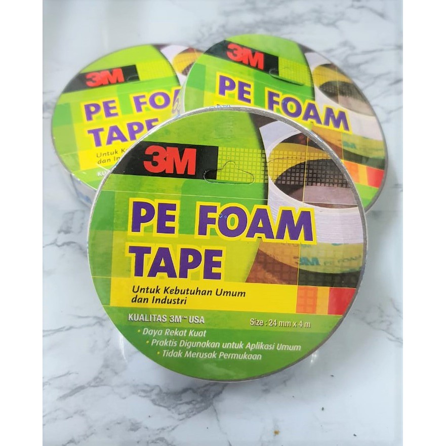 Jual Double Tape 3M PE Foam 1600TG 24 mm x 4 Meter ORIGINAL ASLI USA ...