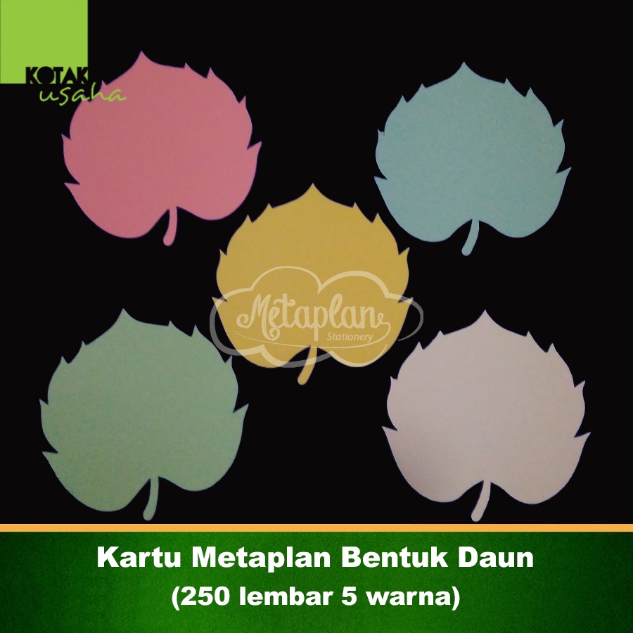Jual Kartu Metaplan Bentuk Daun (250 lembar 5 warna) | Shopee Indonesia