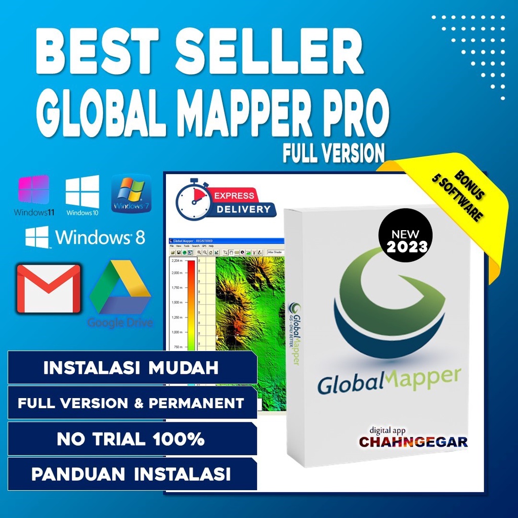 Jual Global Mapper Pro 26 25 Full Lifetime | Software Pengolah Data ...