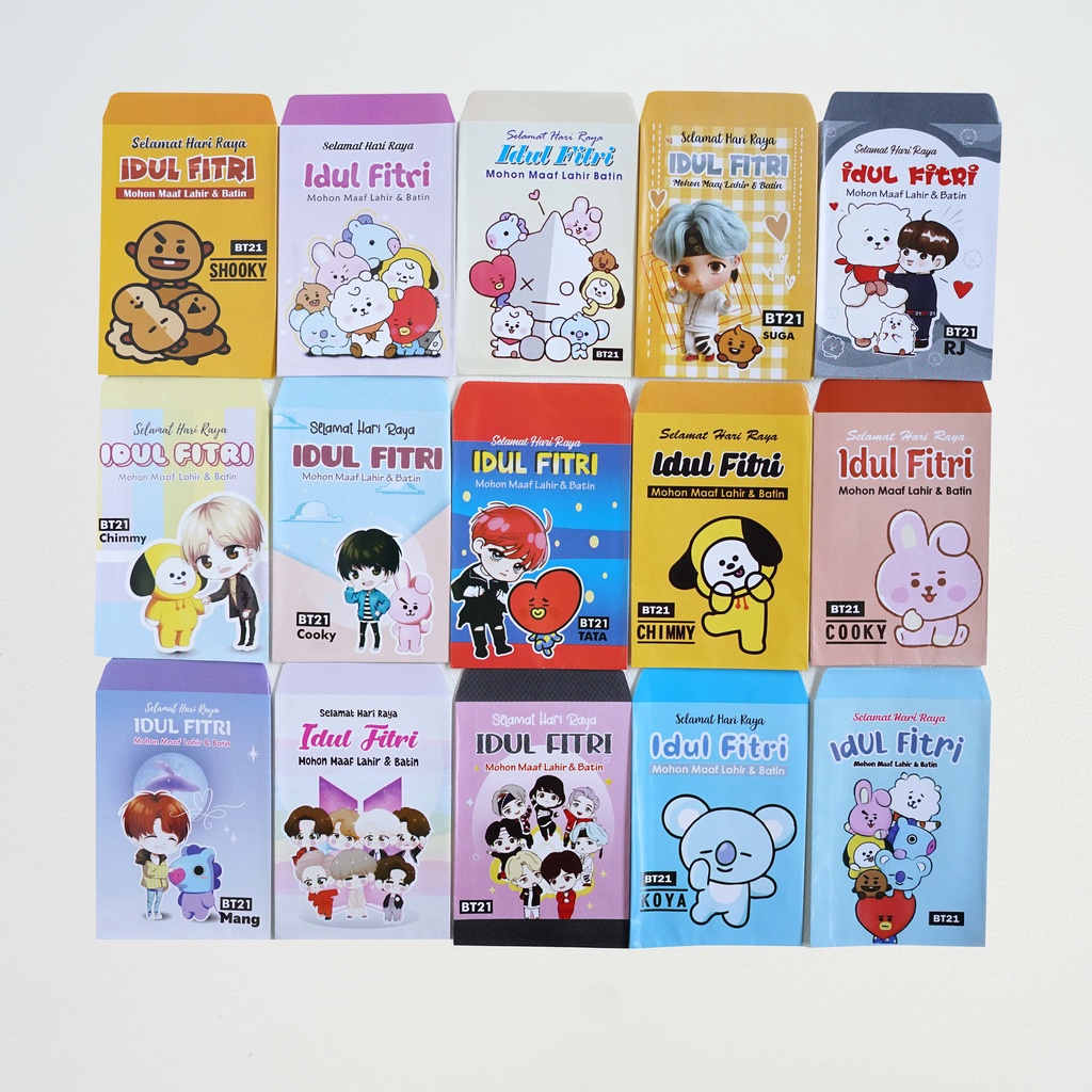 Jual MOTIF BTS BT21 AMPLOP PREMIUM LEBARAN ECER MEDIUM | Shopee Indonesia