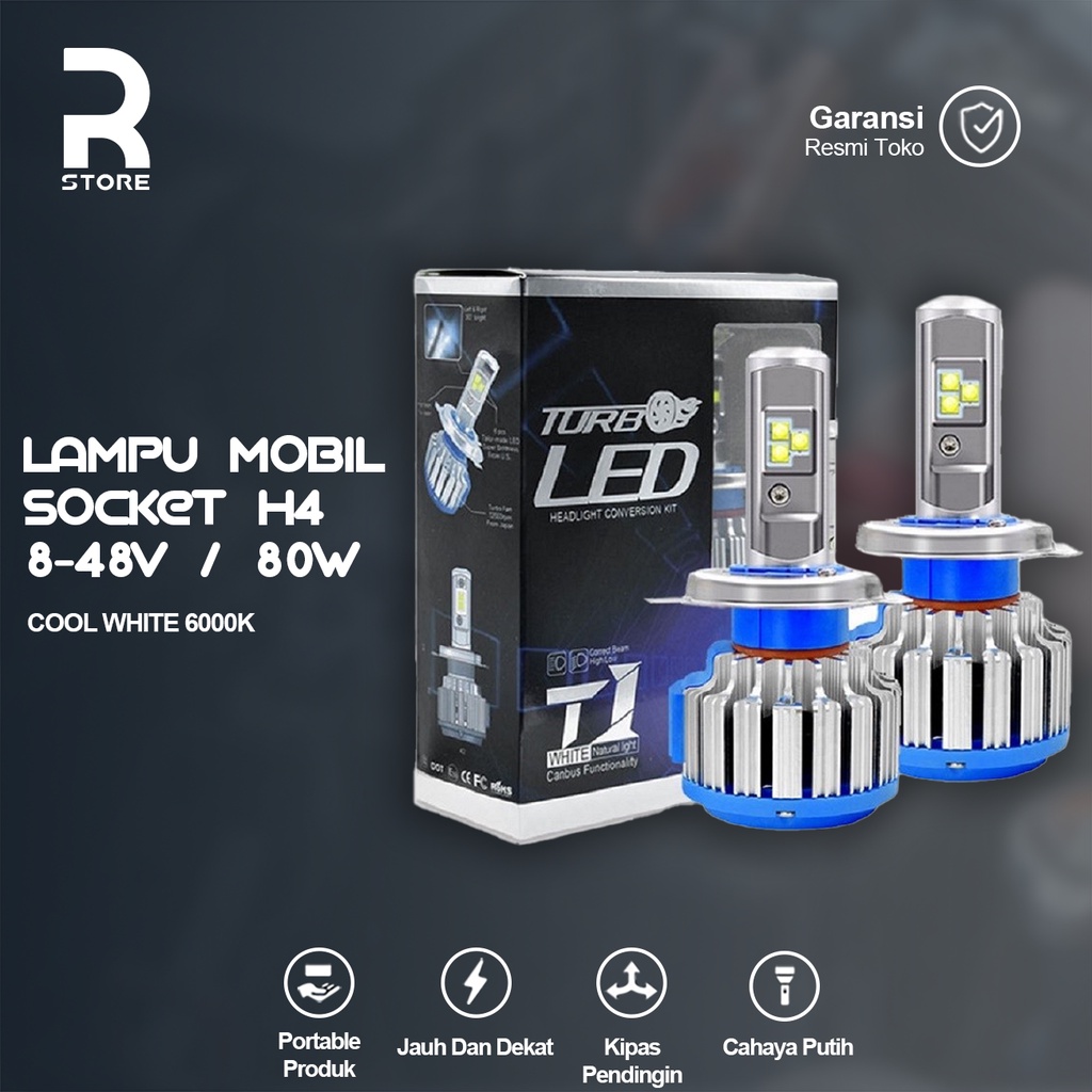 Jual Lampu Depan Mobil LED Headlight H4 SMD Lampu Utama Cahaya Terang ...