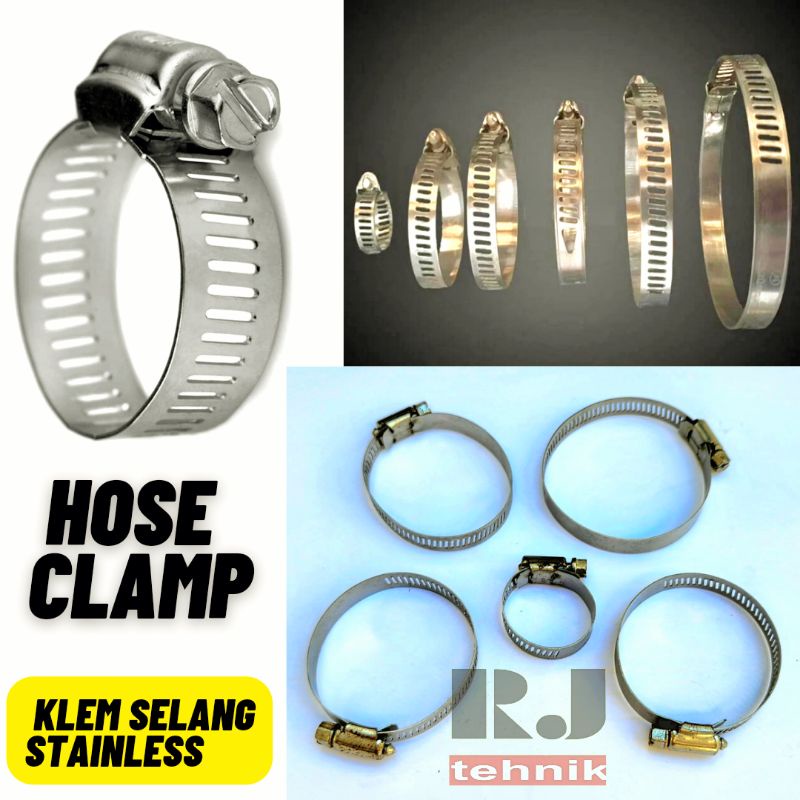 Jual Klem Selang Air Gas Hose Clamp Stainless Bermacam Ukuran 5/8" - 7 ...