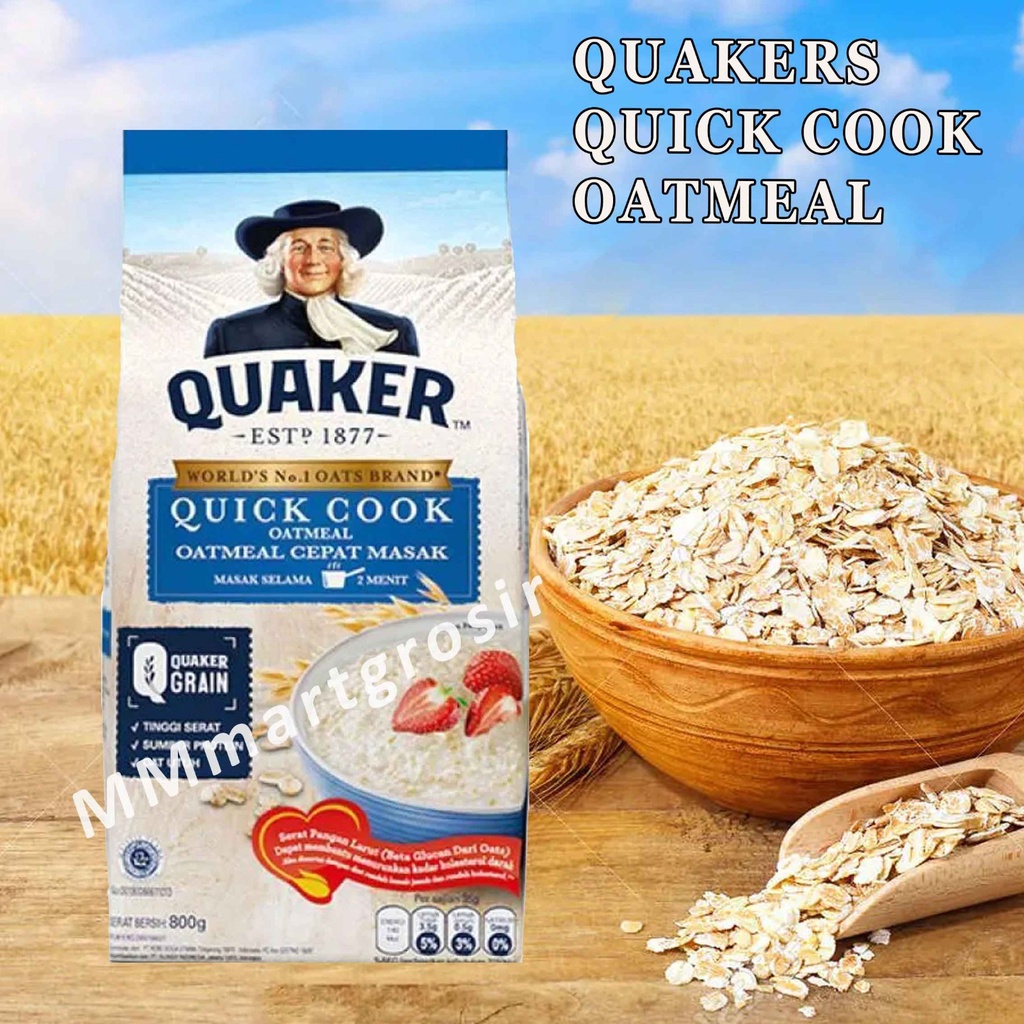 Jual QUAKER OATS QUIK COOK 800g / QUAKER/ OAT MEAL | Shopee Indonesia