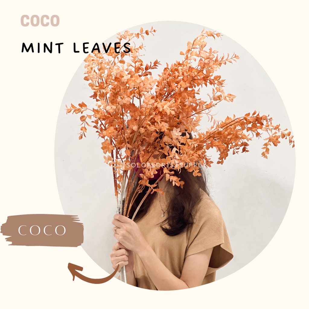 Jual MINT LEAVES HANGING GRASS DAUN JUNTAI Daun Misty X5 Artifisial ...