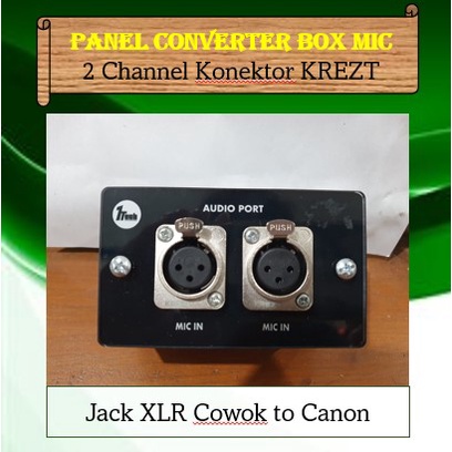 Jual Panel Boc mic tanam tempel tembok converter JACK XLR COWOK to ...